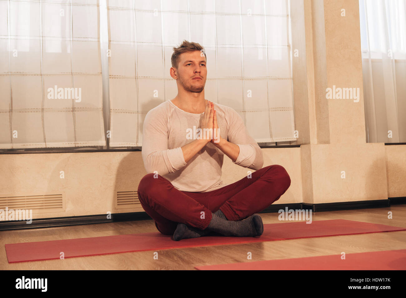 the man in the Lotus position Stock Photo - Alamy