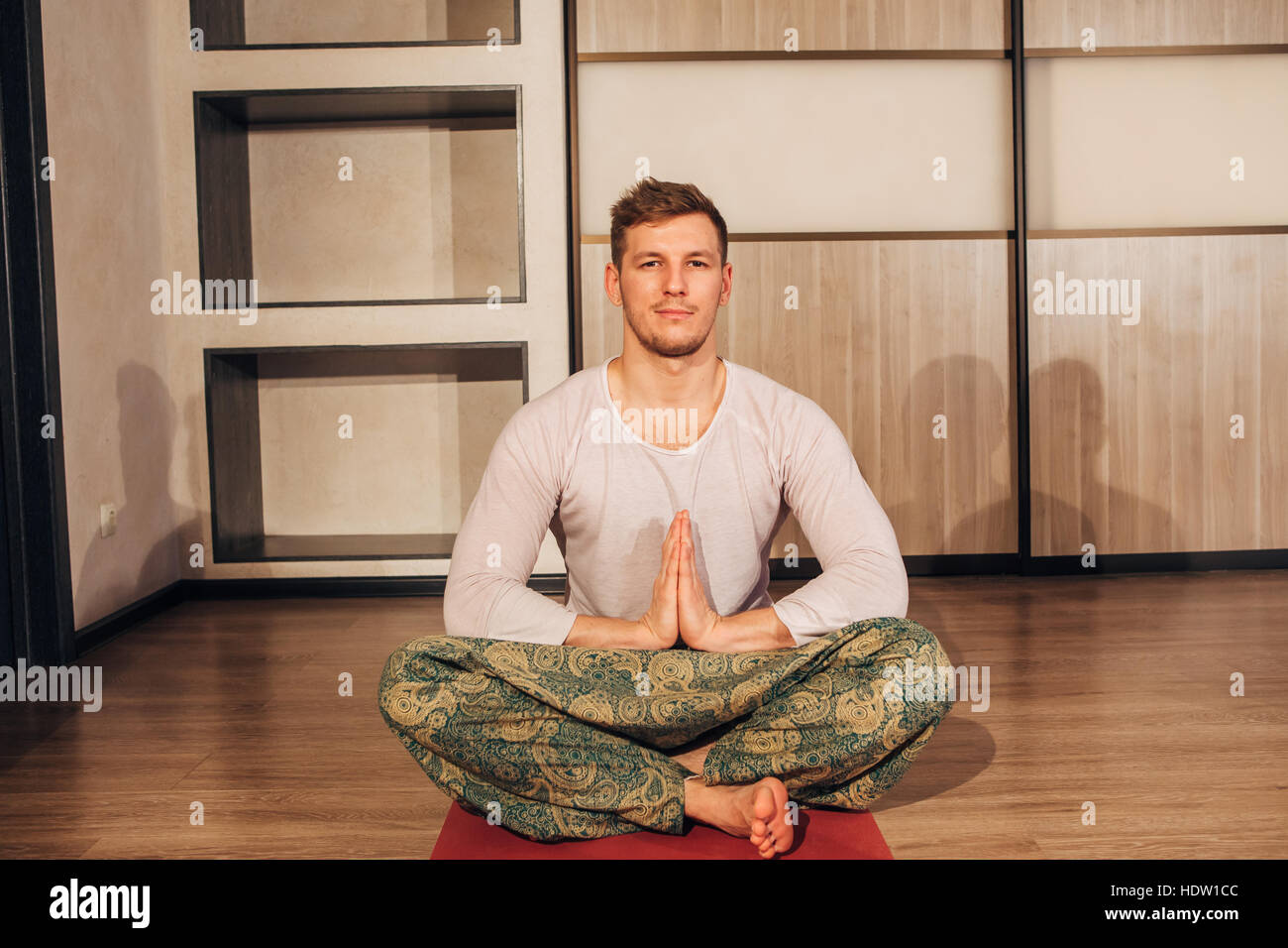 the man in the Lotus position Stock Photo - Alamy