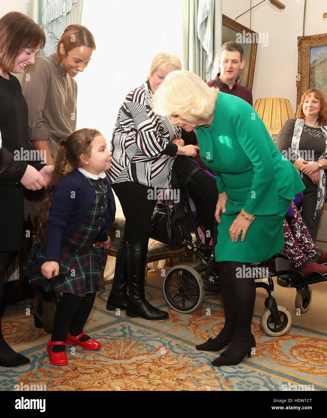 The Duchess of Cornwall meets six year old Neve Trainor from the Helen ...
