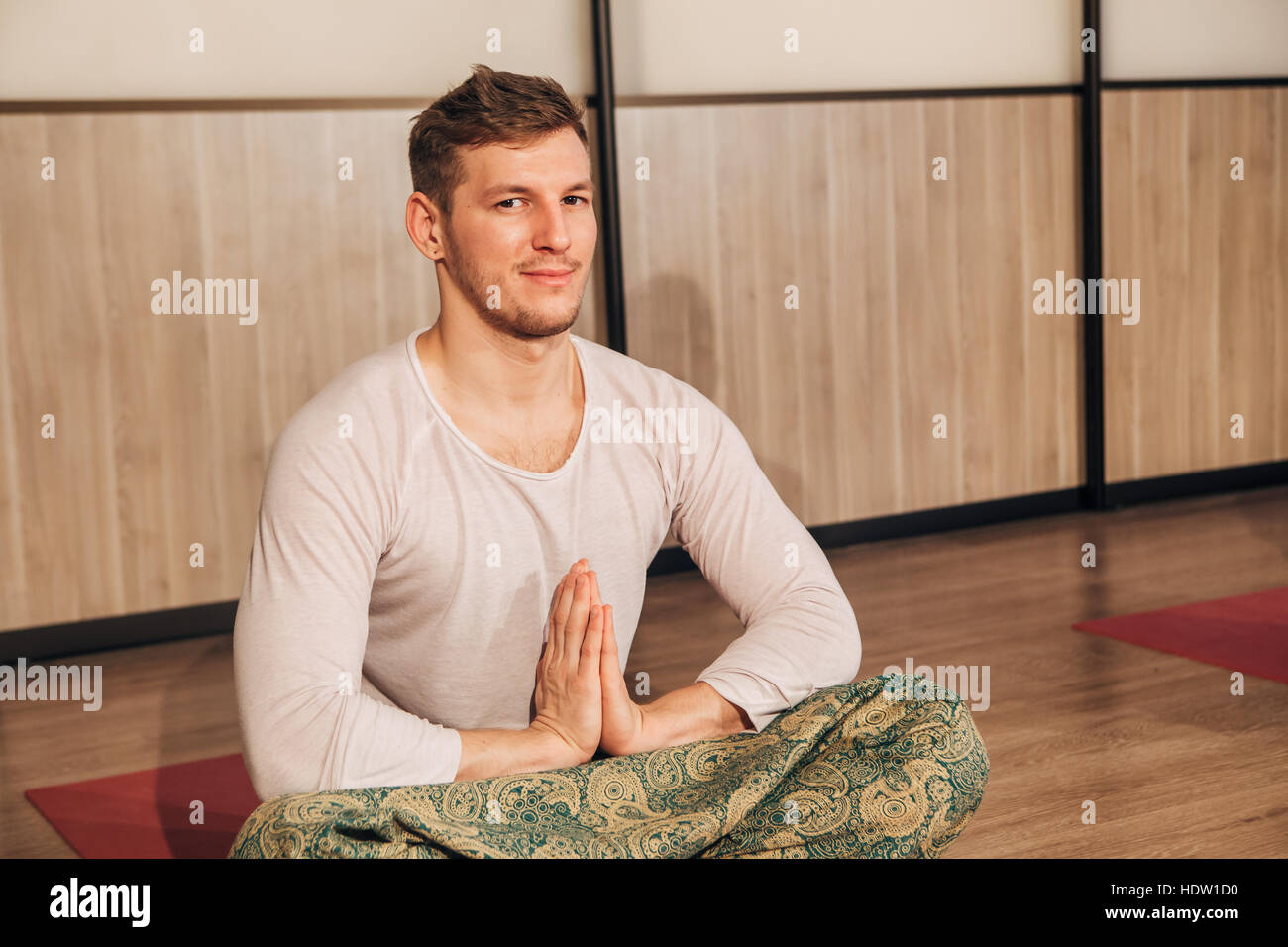 the man in the Lotus position Stock Photo - Alamy