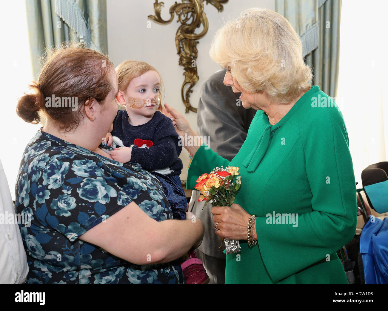 The Duchess of Cornwall meets two year old Violet Webster from the ...