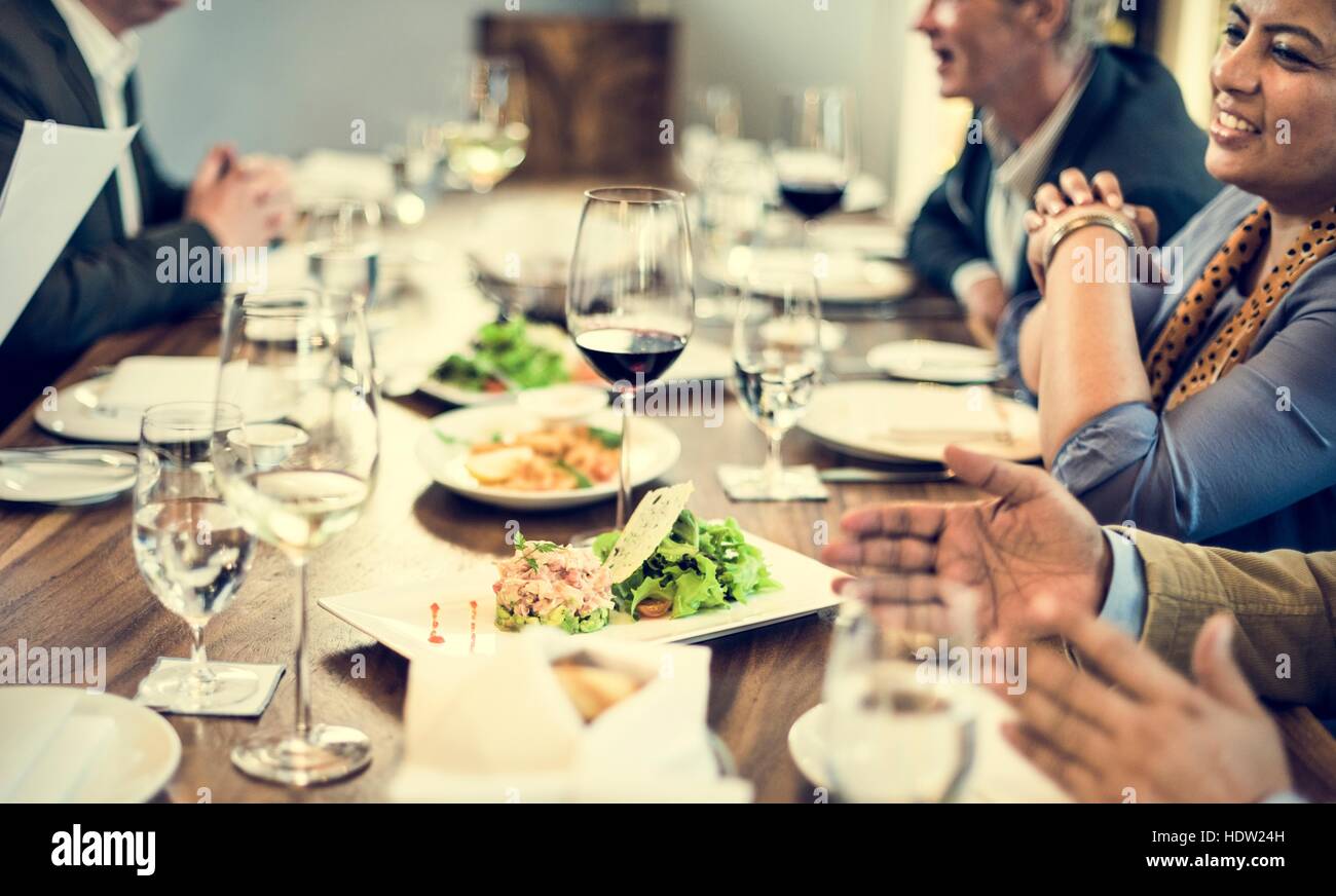 Business People Dining Together Concept Stock Photo - Alamy