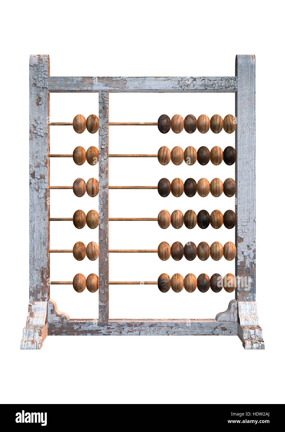 3D rendering of an old abacus isolated on white background Stock Photo ...