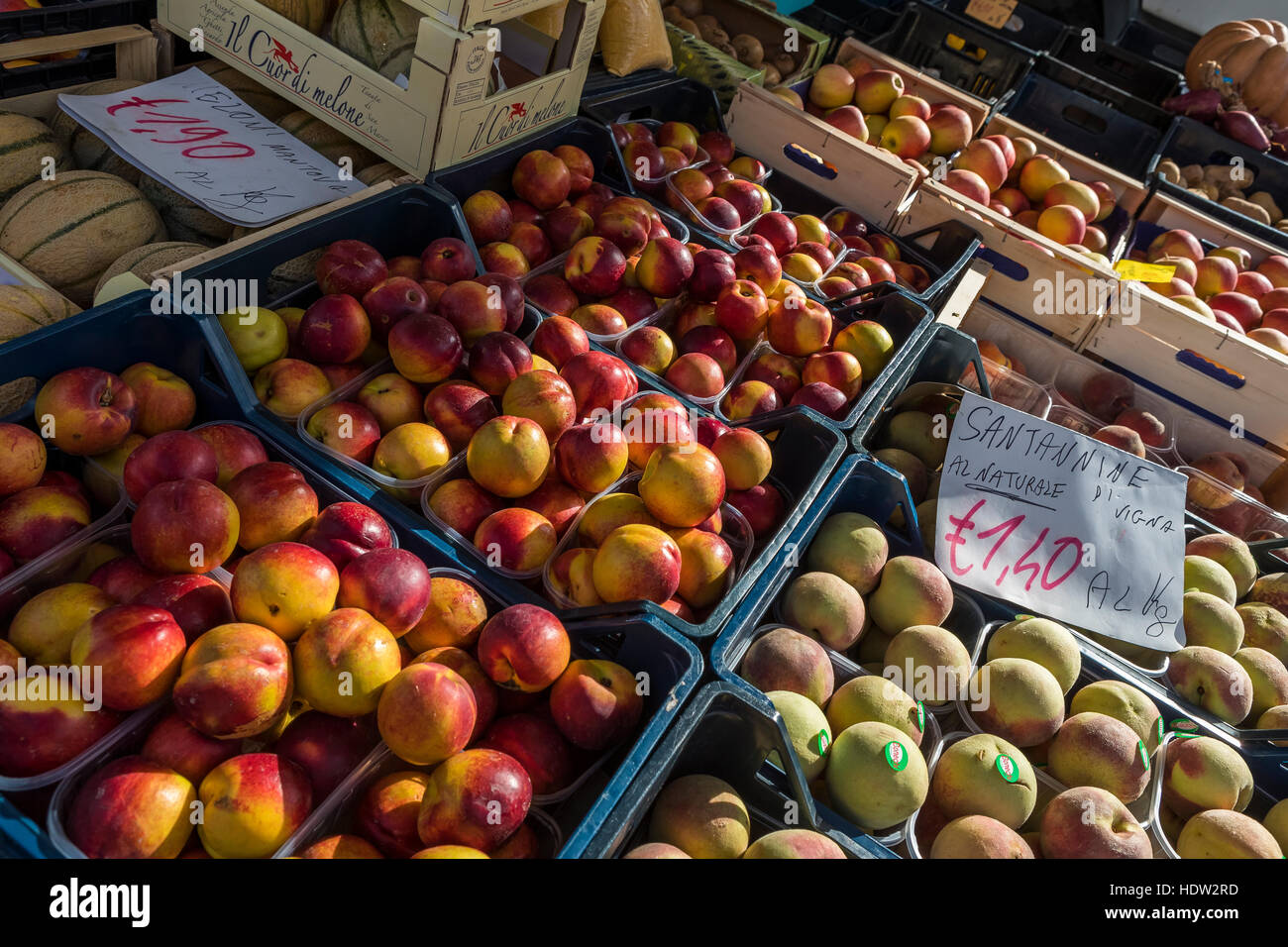 Market day in Lucca and the streets from Porta Santa Maria and all ...