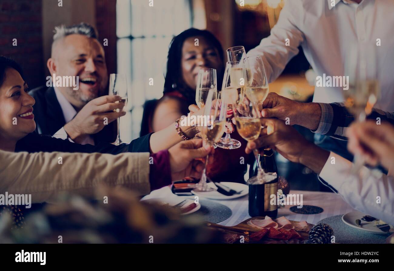 People Party Celebration Drinks Cheers Happiness Concept Stock Photo ...