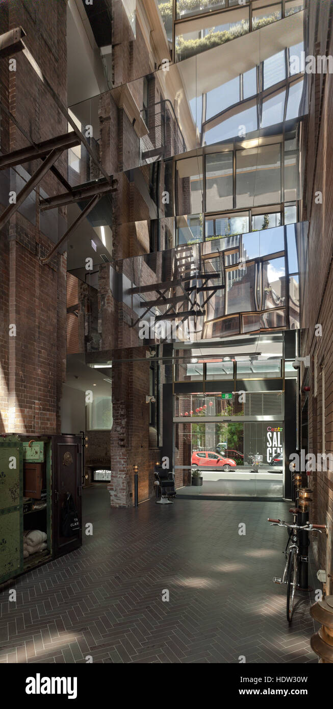 Interior entry atrium. The Old Clare Hotel, Sydney, Australia ...