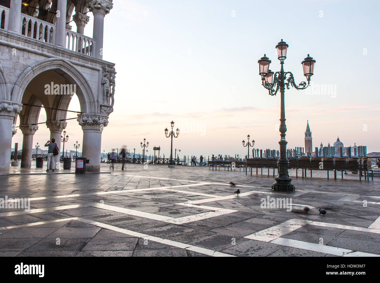 St Marc square at sunrise Stock Photo - Alamy
