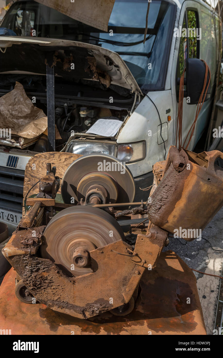 Lucca city street market stretches from the Porta Santa Maria along the ...