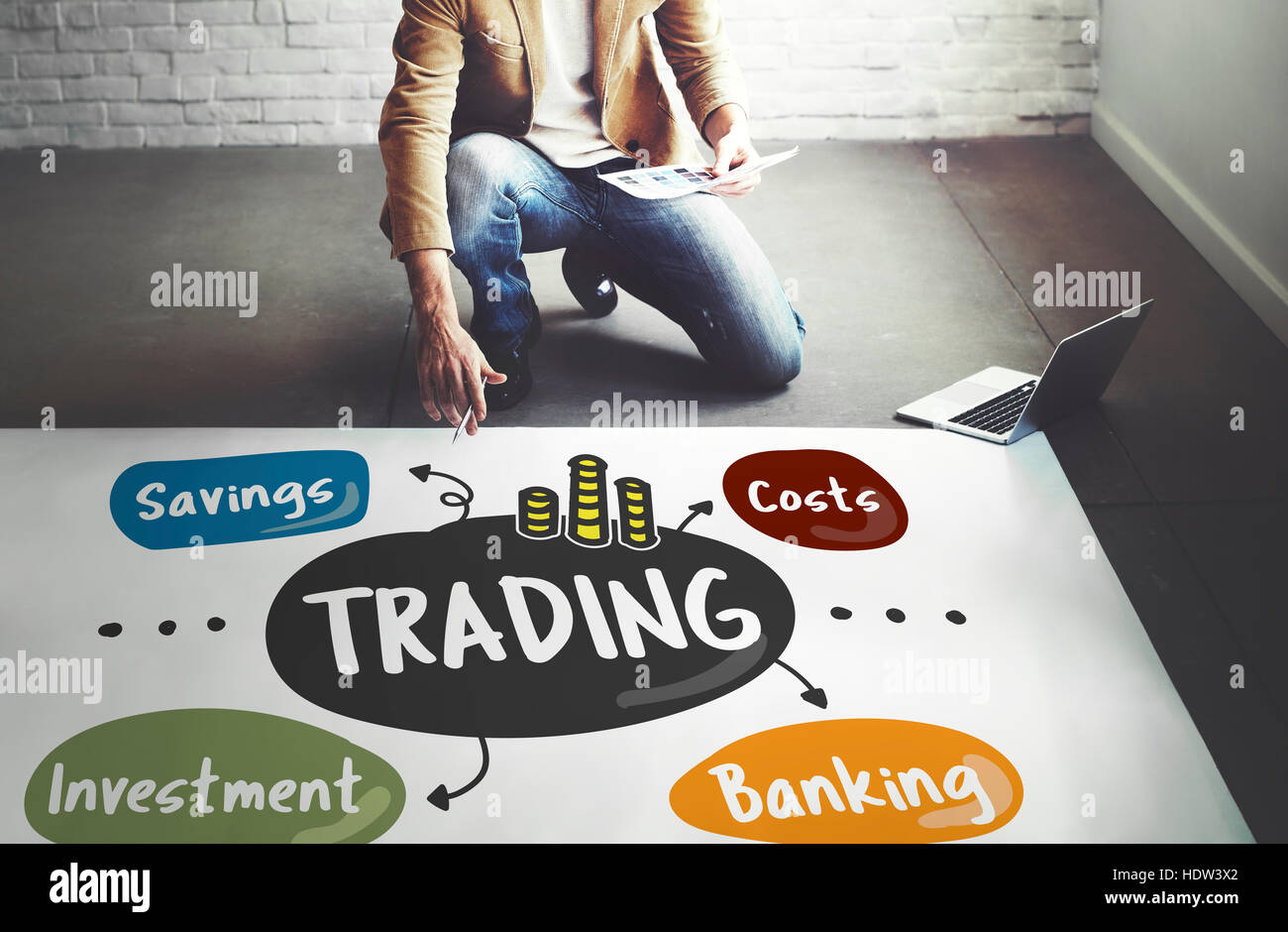 Stock Market Trading Word Diagram Concept Stock Photo - Alamy