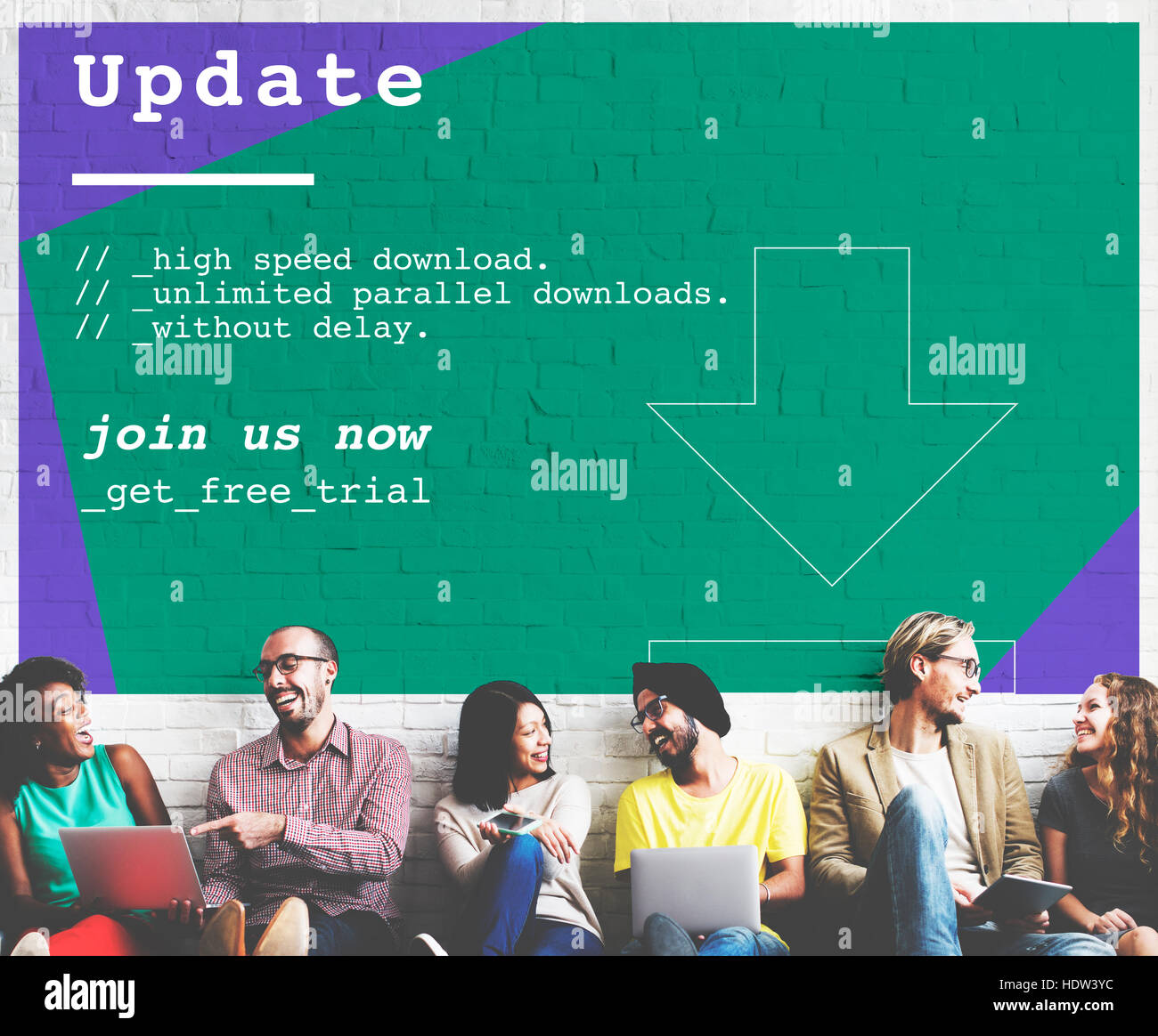 Fresh Update Modern Technology Concept Stock Photo - Alamy