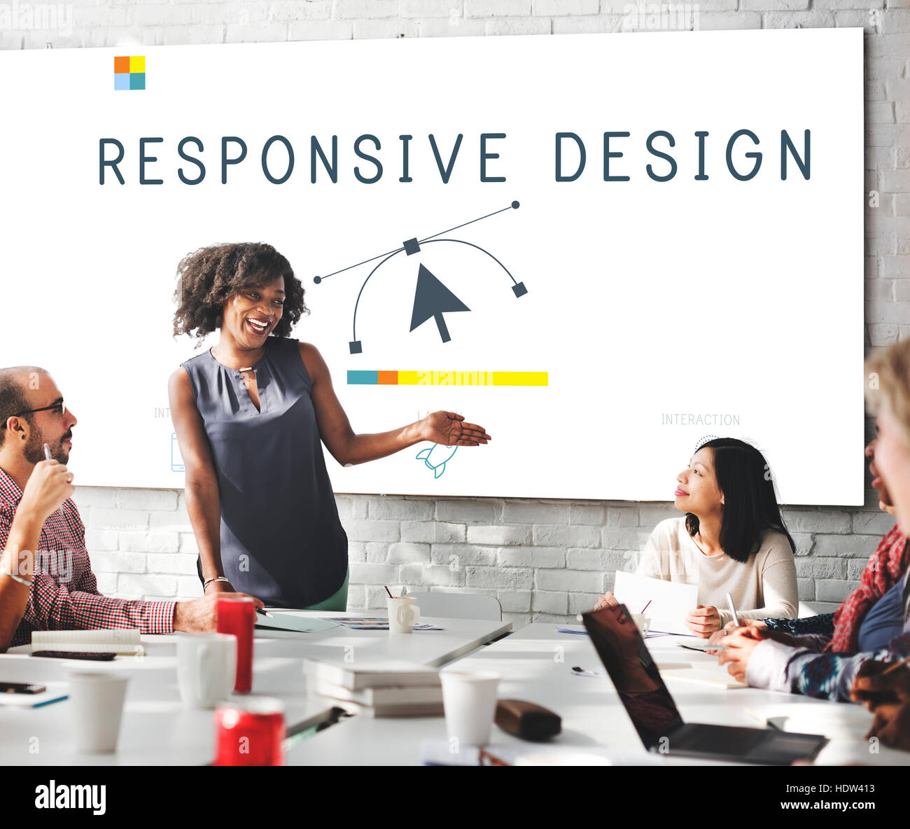 Responsive Design Website Template Layout Concept Stock Photo - Alamy