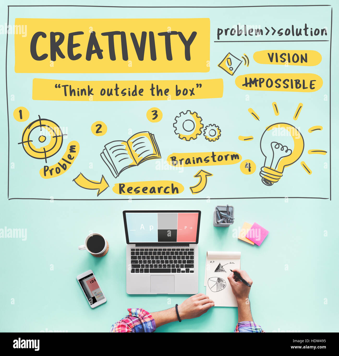 Fresh Ideas Inspire Creativity Concept Stock Photo - Alamy