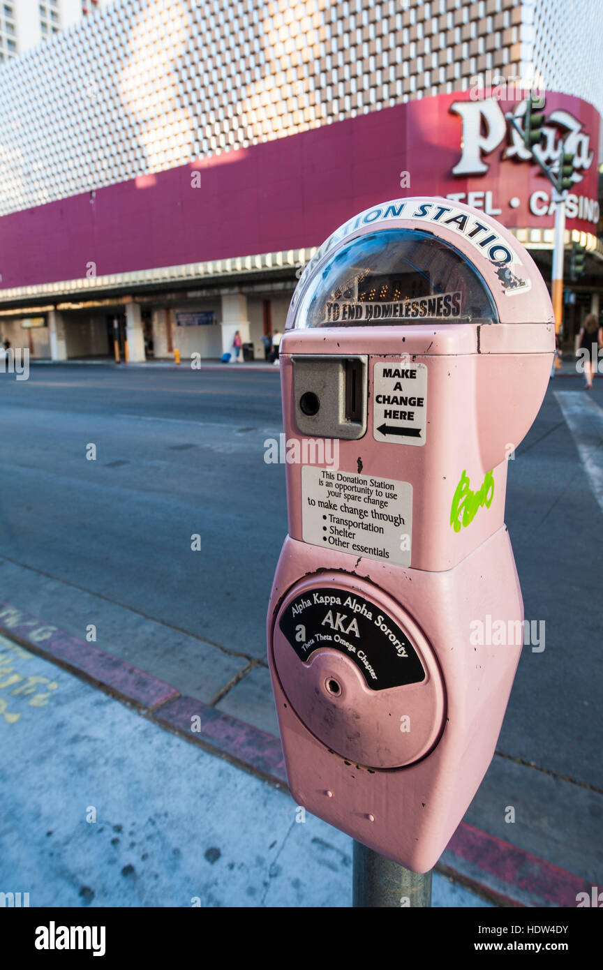Alpha Kappa Alpha Sorority charity parking meter for donations, Las ...