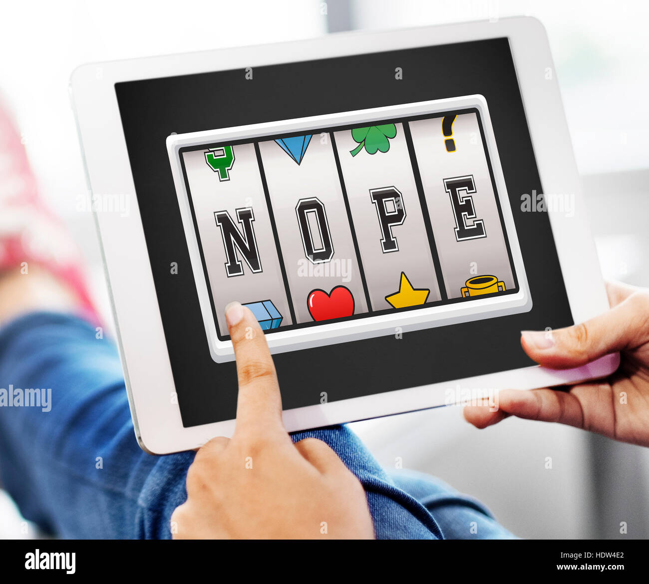 Nope Denied Fail Negative Refuse Rejected Stop Concept Stock Photo - Alamy