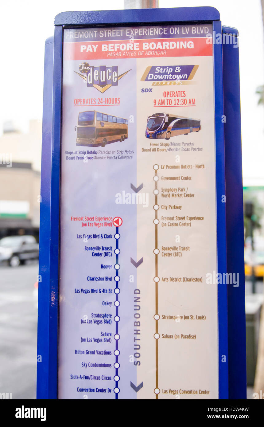 Las Vegas Deuce Bus Route Map Route Map Picture Of The Deuce, Las