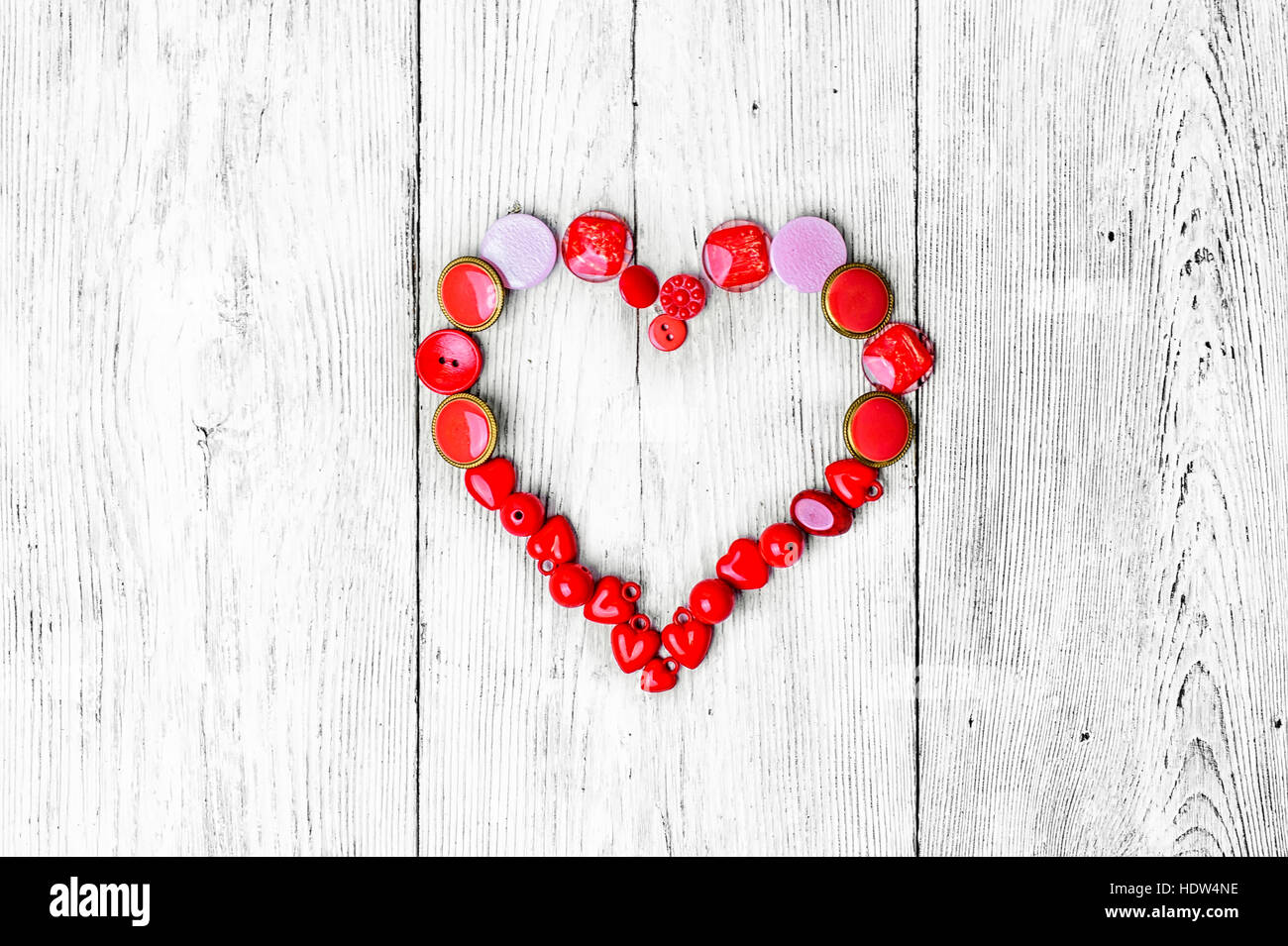 buttons are laid out in the shape of heart for Valentine's day Stock ...