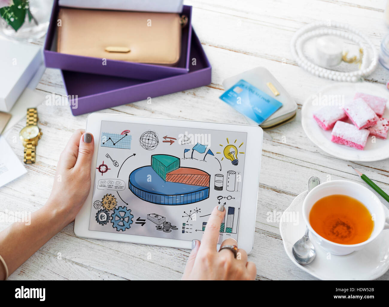 Business Graph Analysis Strategy Concept Stock Photo - Alamy