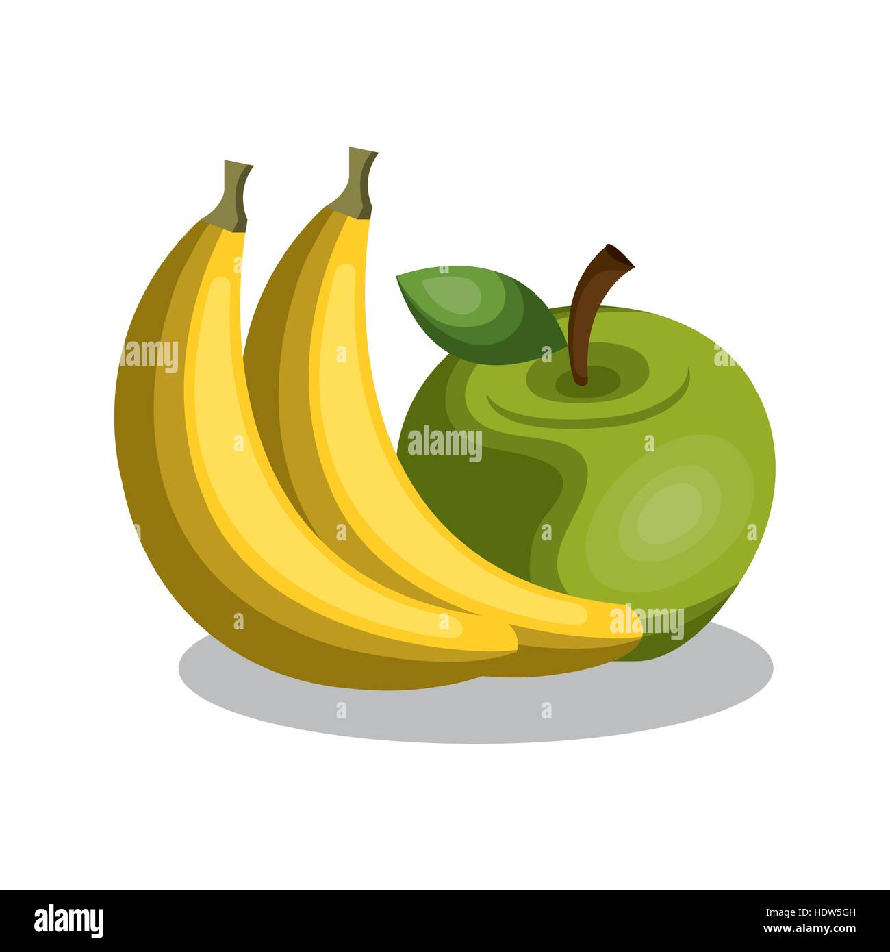 banana and apple fresh vector illustration design Stock Vector Image ...