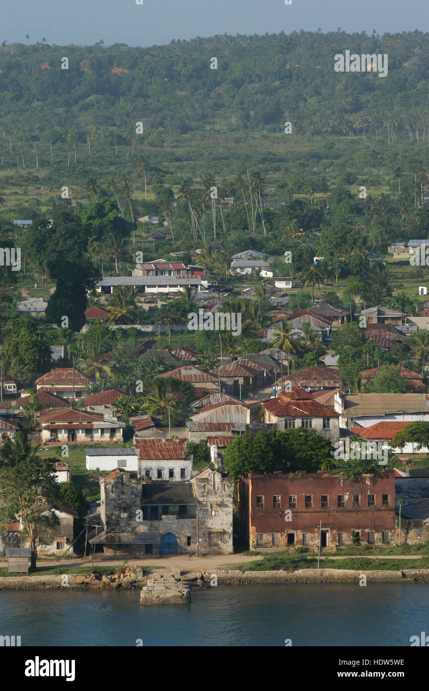 Pangani town at the mouth of Pangani river, Tanga region, Tanzania ...