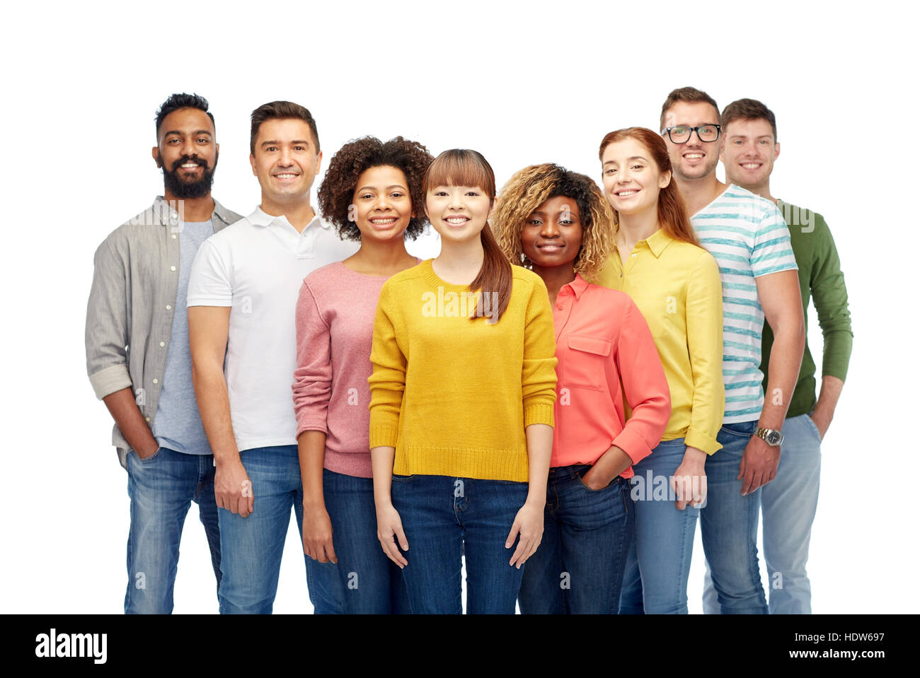 international group of happy smiling people Stock Photo - Alamy