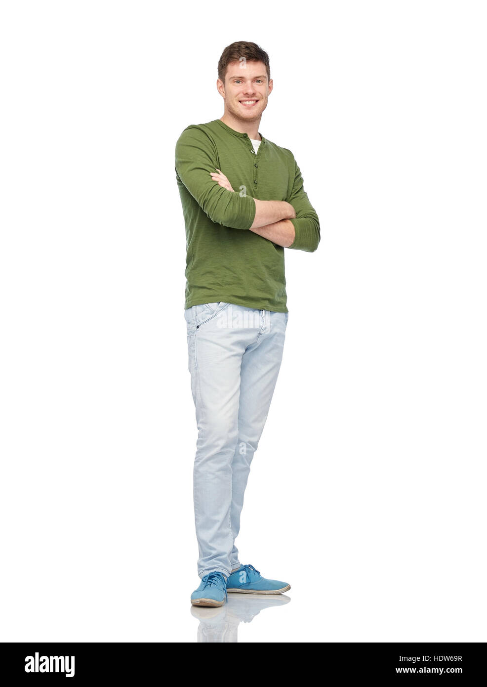 Joyful handsome guy smiling Cut Out Stock Images & Pictures - Alamy