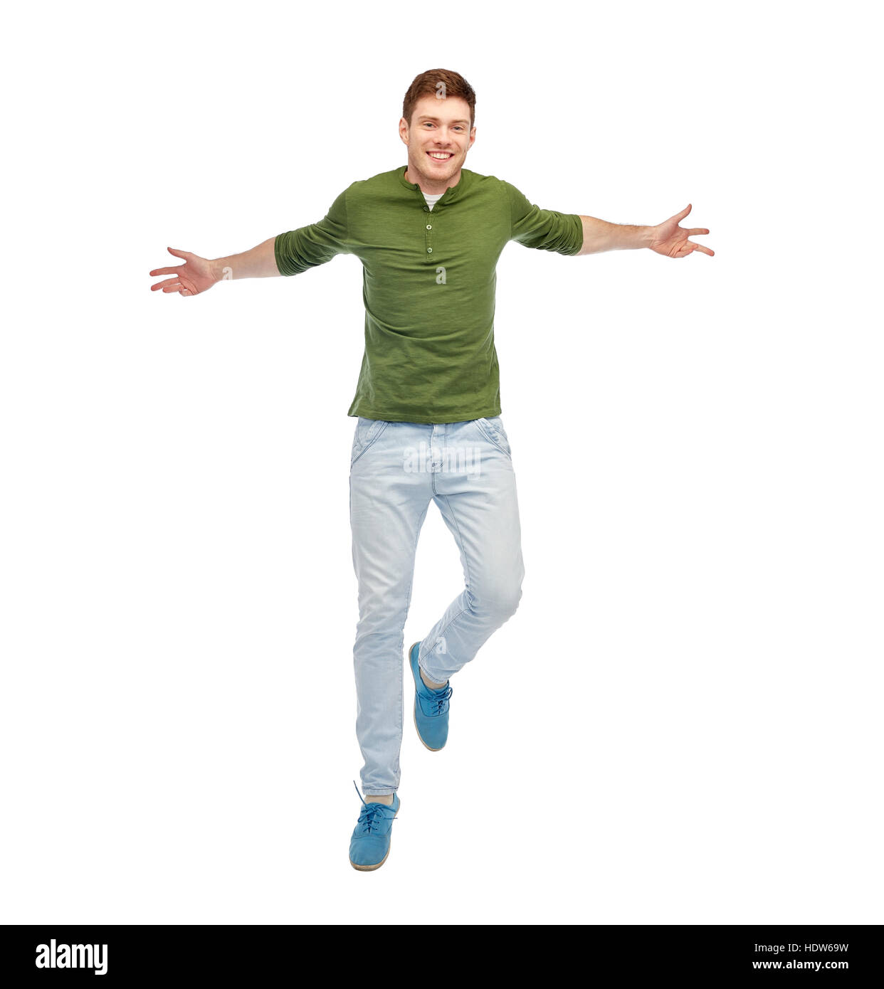 Fashion man jumping Cut Out Stock Images & Pictures - Alamy