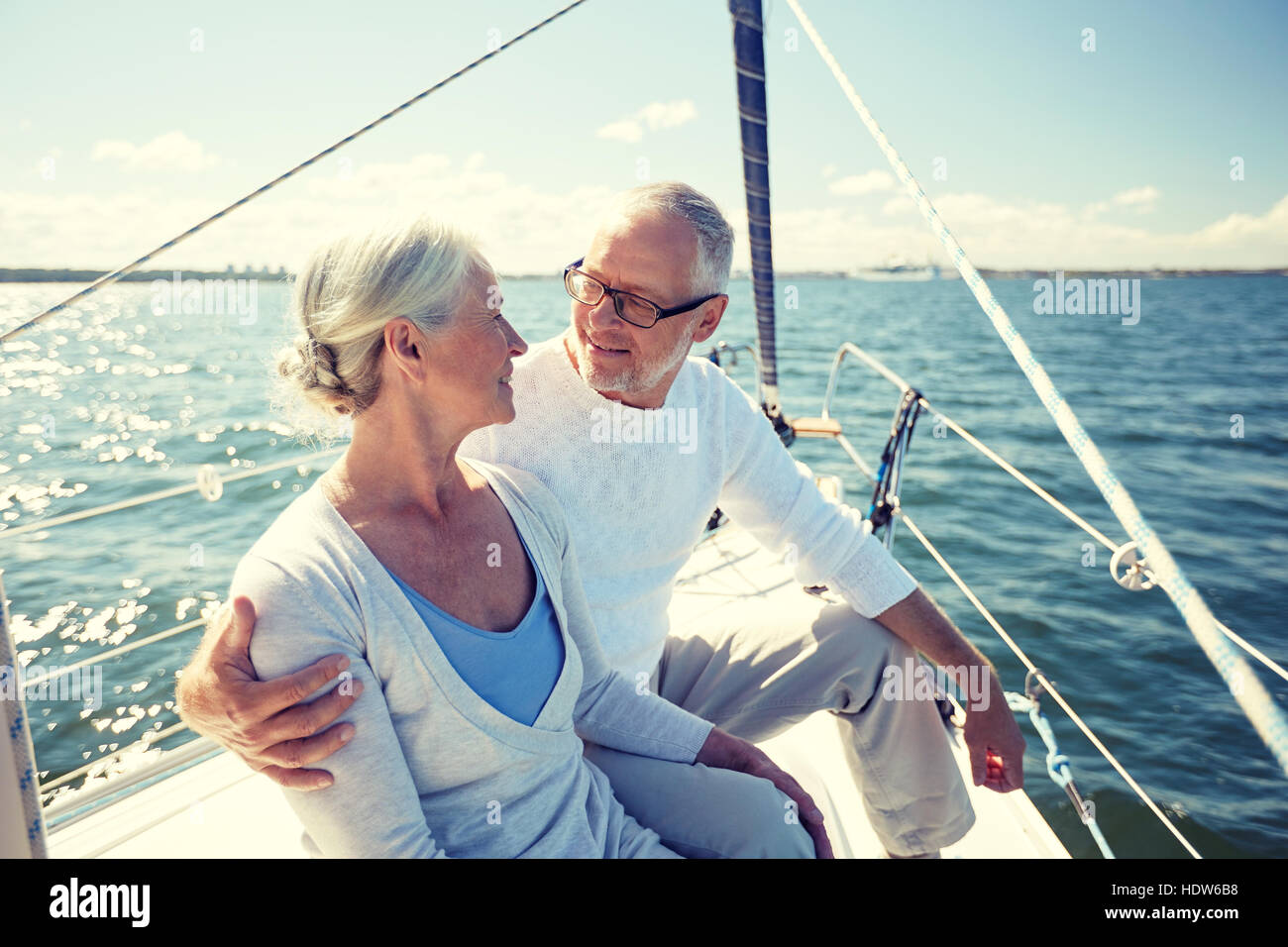 Couple hugging on ship hi-res stock photography and images - Alamy