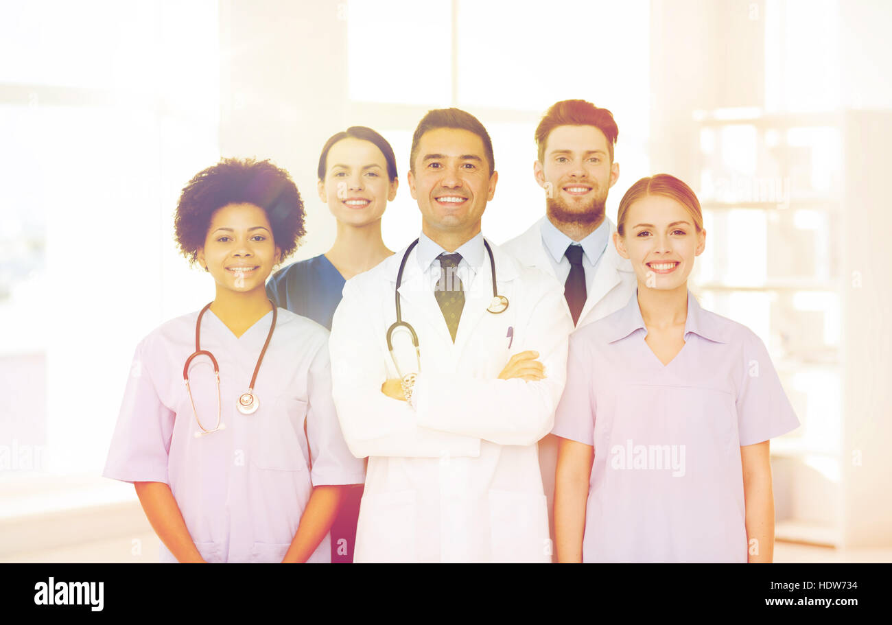 group of happy doctors at hospital Stock Photo - Alamy