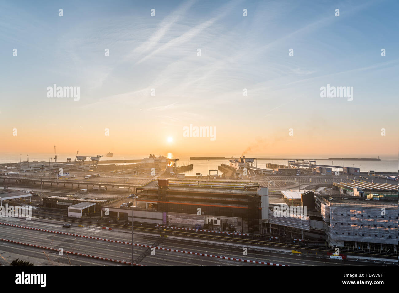 Dawn at Dover harbor, England Stock Photo - Alamy