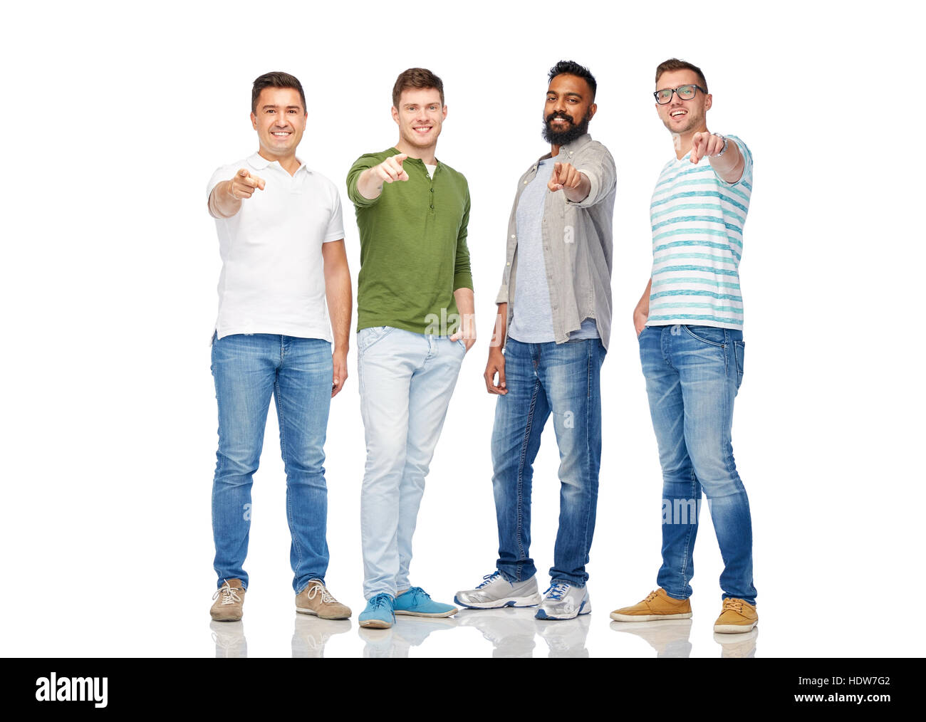 Multiethnic group people smiling Cut Out Stock Images & Pictures - Alamy