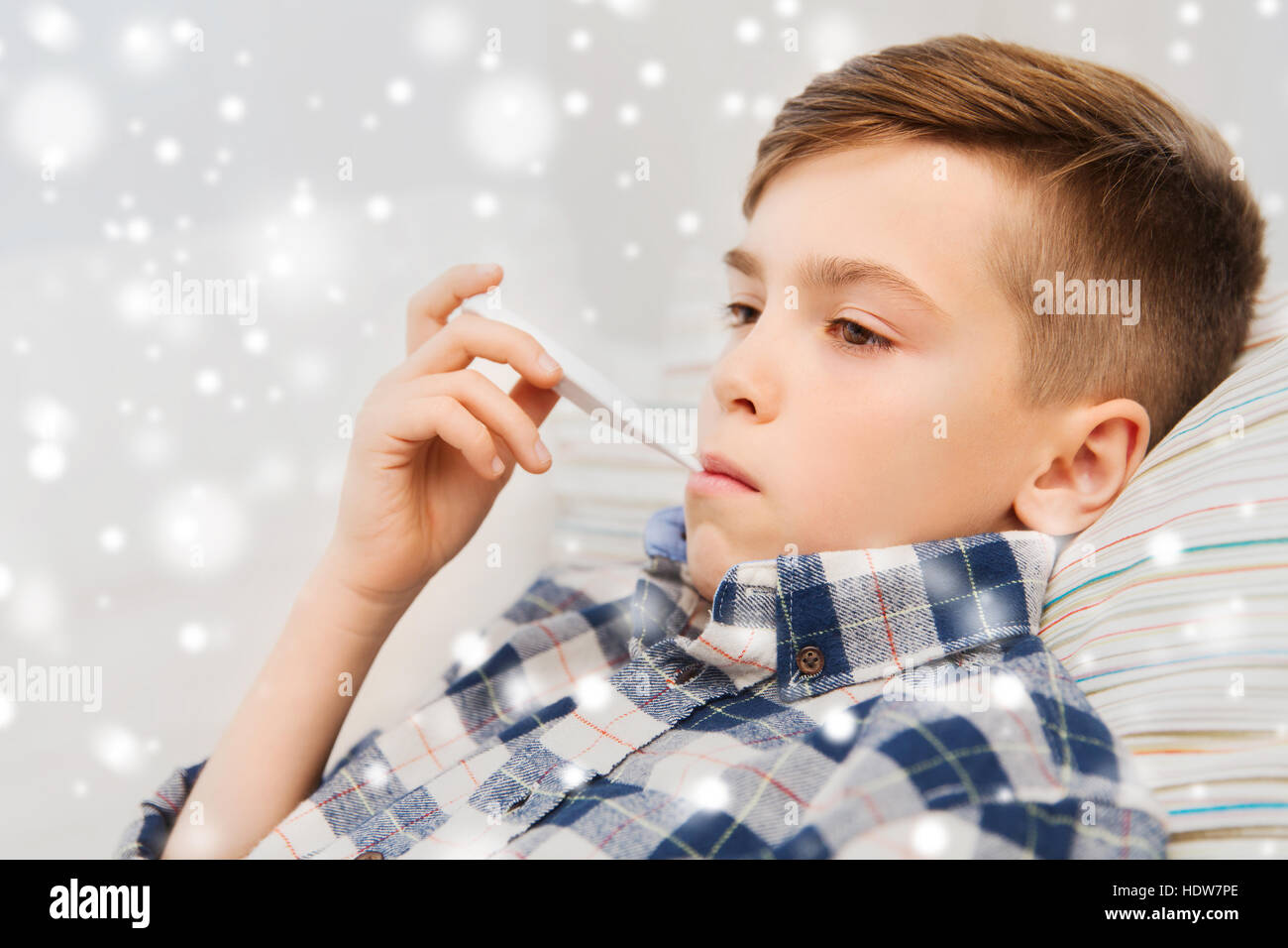 Pre teen boy fever hi-res stock photography and images - Alamy