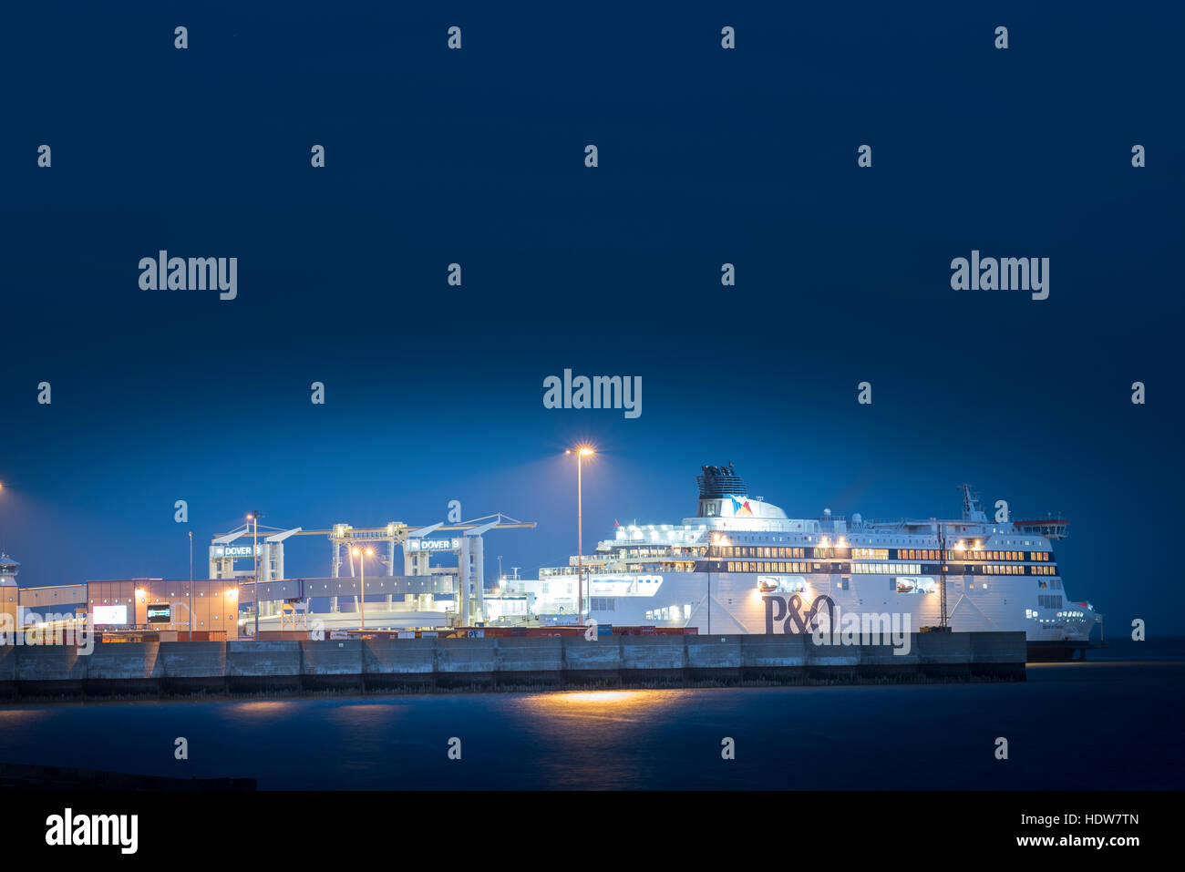 Ferry docked at Dover harbor, England Stock Photo - Alamy