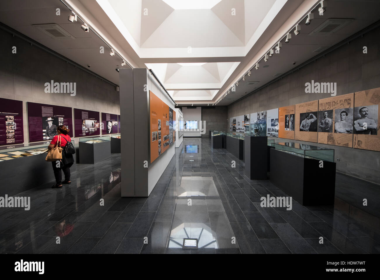 Exhibit hall in the Armenian Genocide Museum-Institute at the Armenian ...