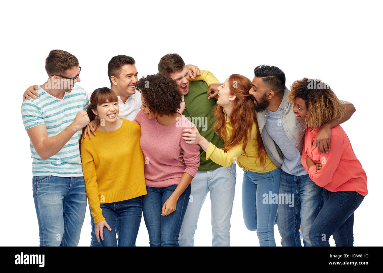 international group of happy laughing people Stock Photo - Alamy