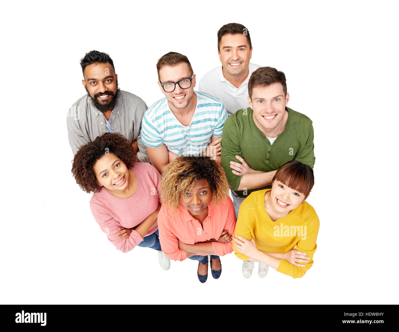 international group of happy smiling people Stock Photo - Alamy
