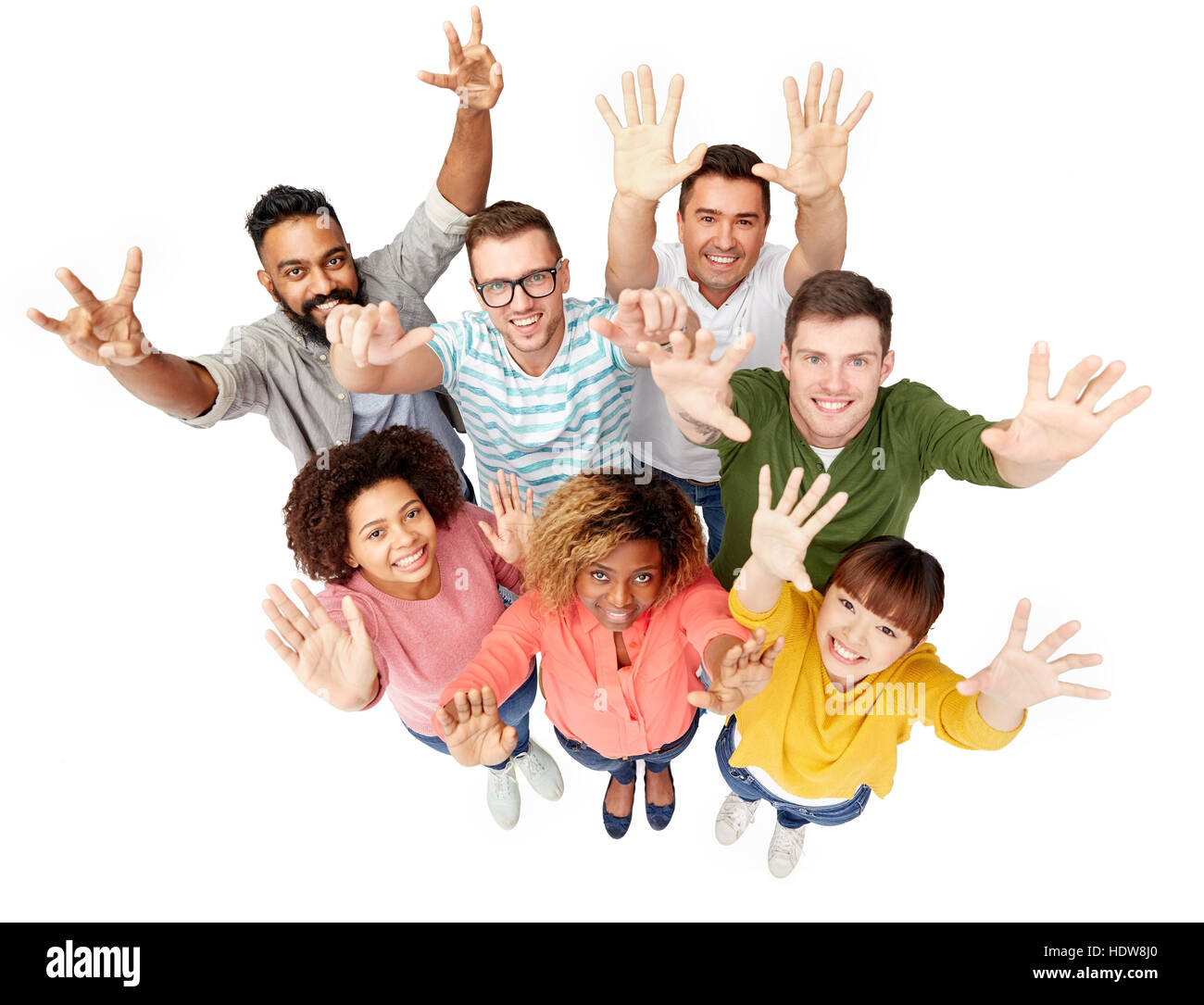 international group of happy smiling people Stock Photo - Alamy