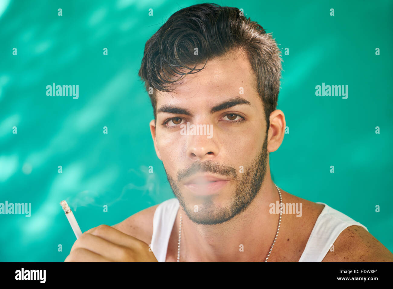 Real Cuban people and emotions, portrait of young hispanic man from ...
