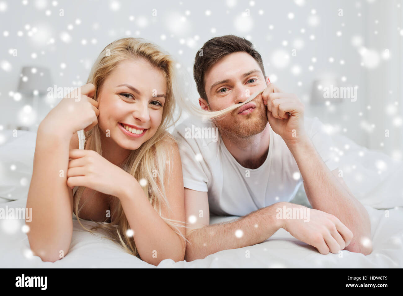Teen couple in bed hi-res stock photography and images - Alamy