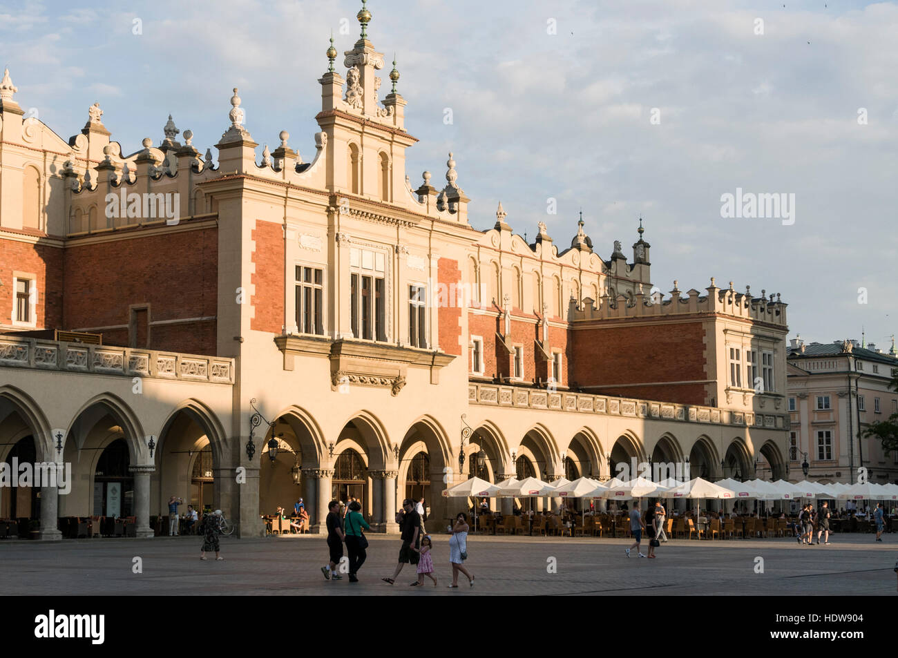The Renaissance Sukiennice. (Cloth Hall) bathed in early evening ...