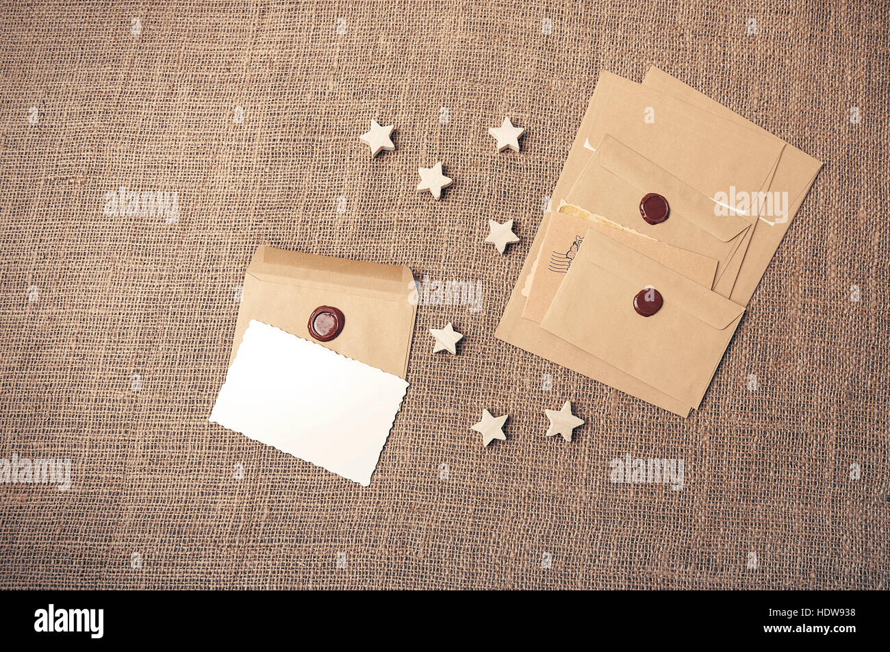 Old table with letters hi-res stock photography and images - Alamy