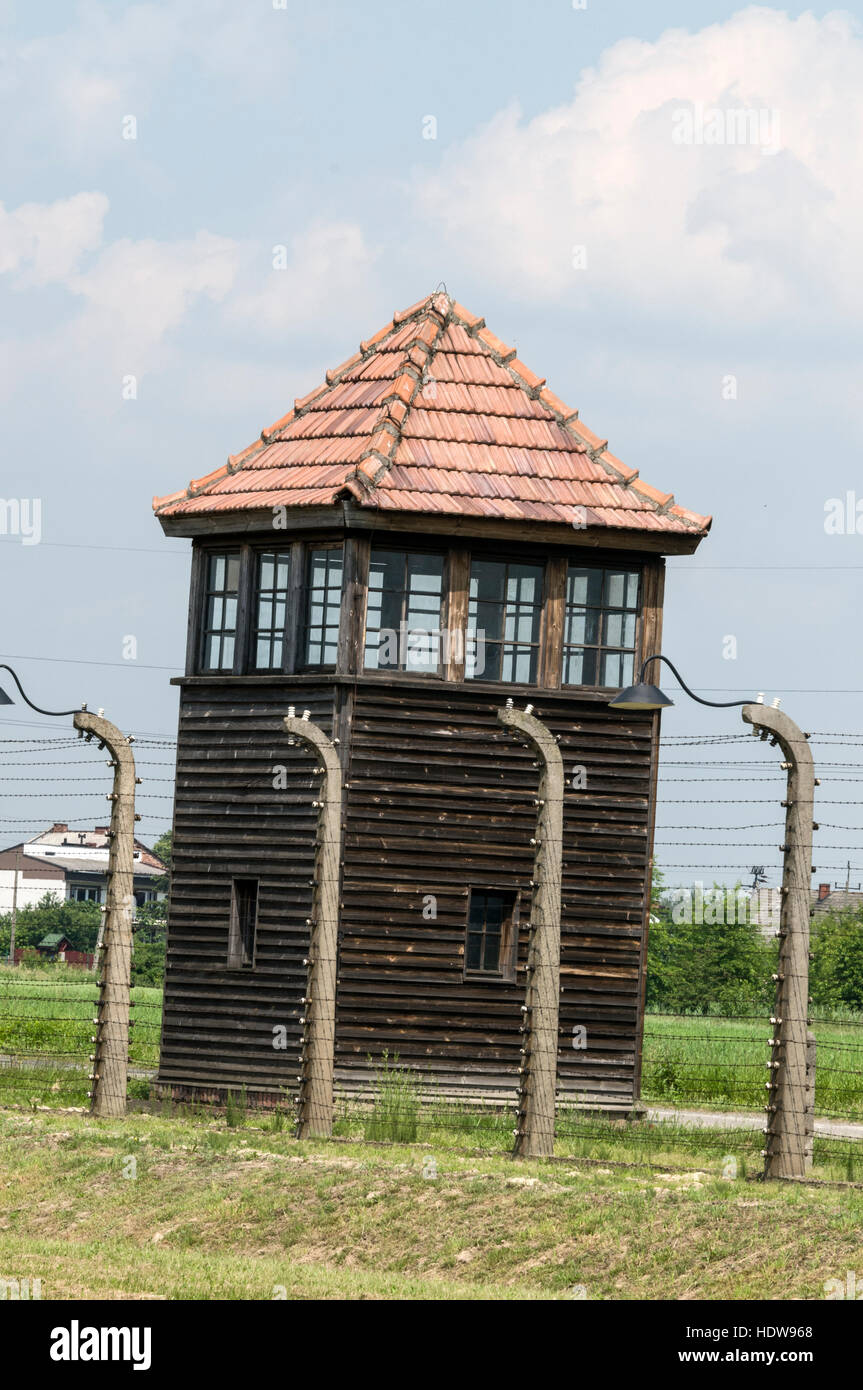 One of the SS guard towers surrounding the whole area of Auschwitz 11 ...