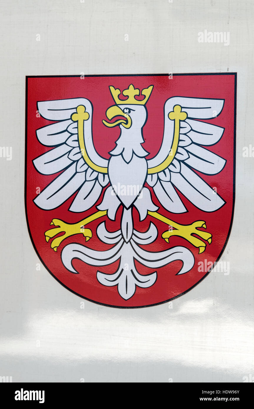 Polish train logo of the Coat of Arms of Mazovia region in Poland ...