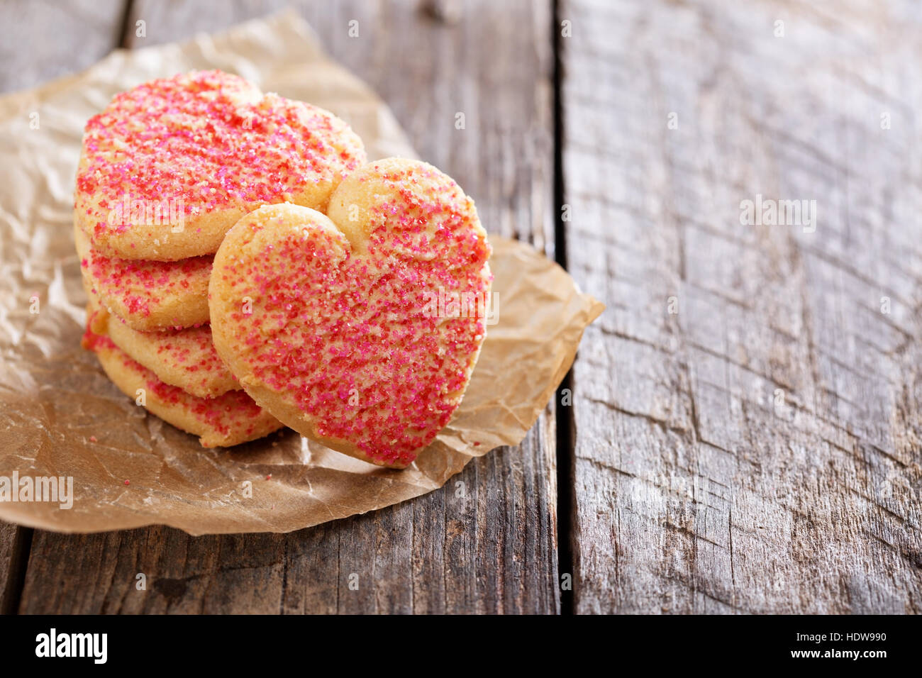 Valentines day heart shaped cookies Stock Photo - Alamy