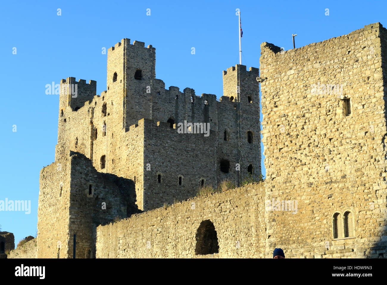 The Norman built castle at Rochester Stock Photo - Alamy