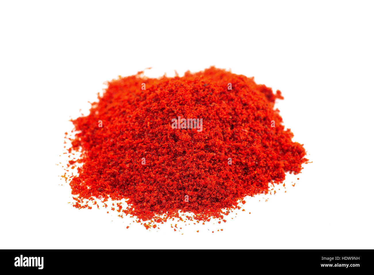Heap of red paprika powder isolated on white background Stock Photo - Alamy