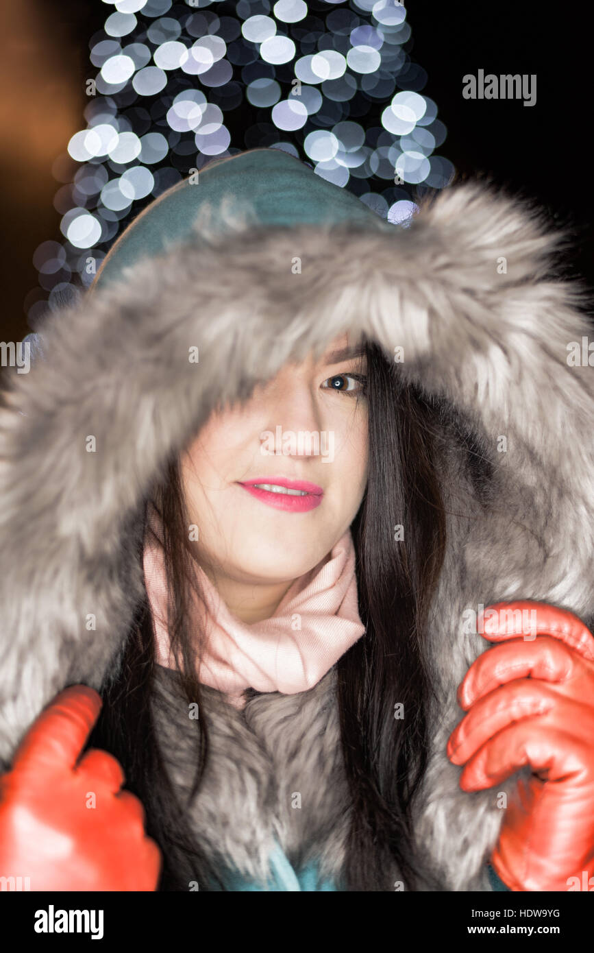 Woman under hood hi-res stock photography and images - Alamy