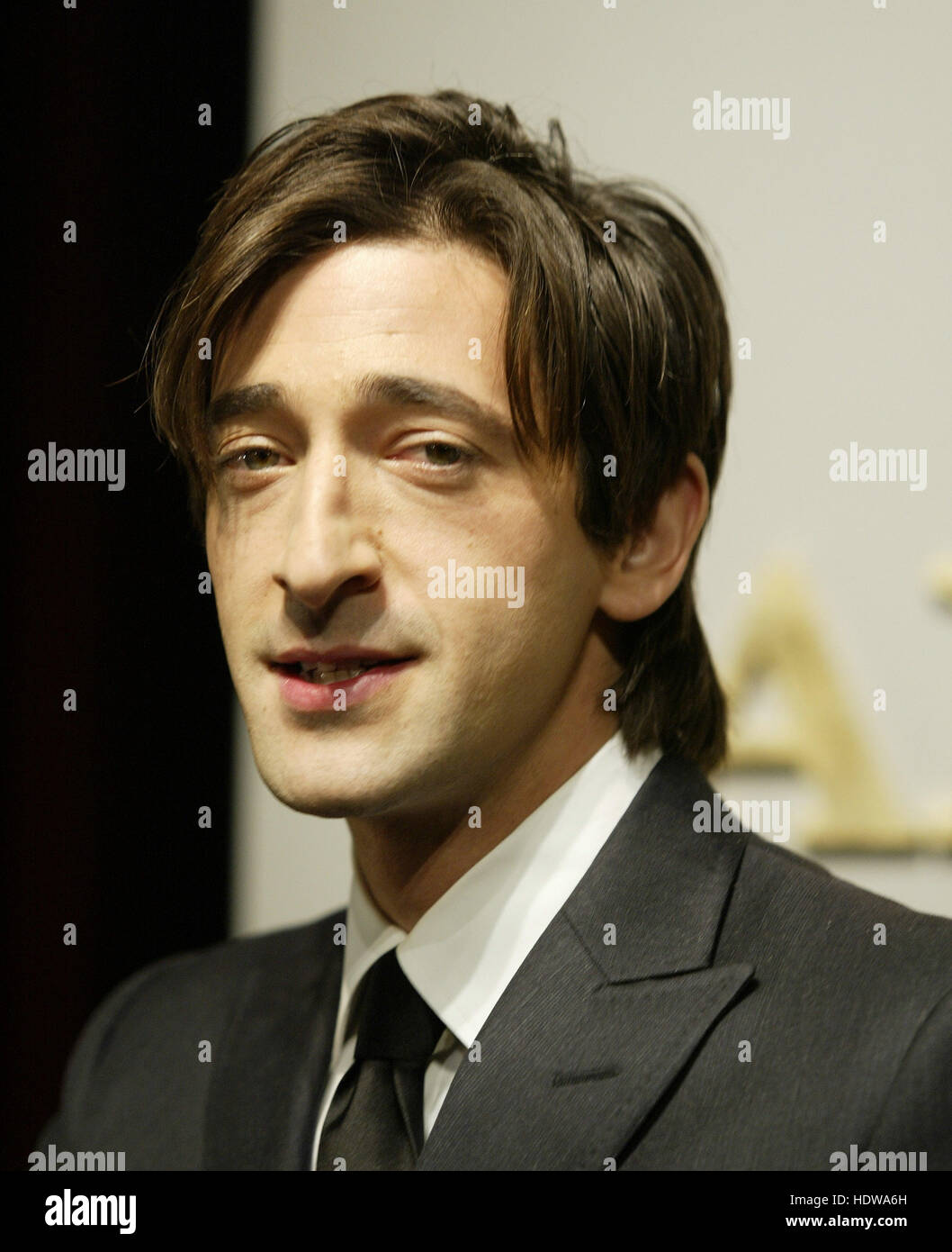 Actor Adrien Brody at the Academy of Motion Picture Arts and Sciences ...