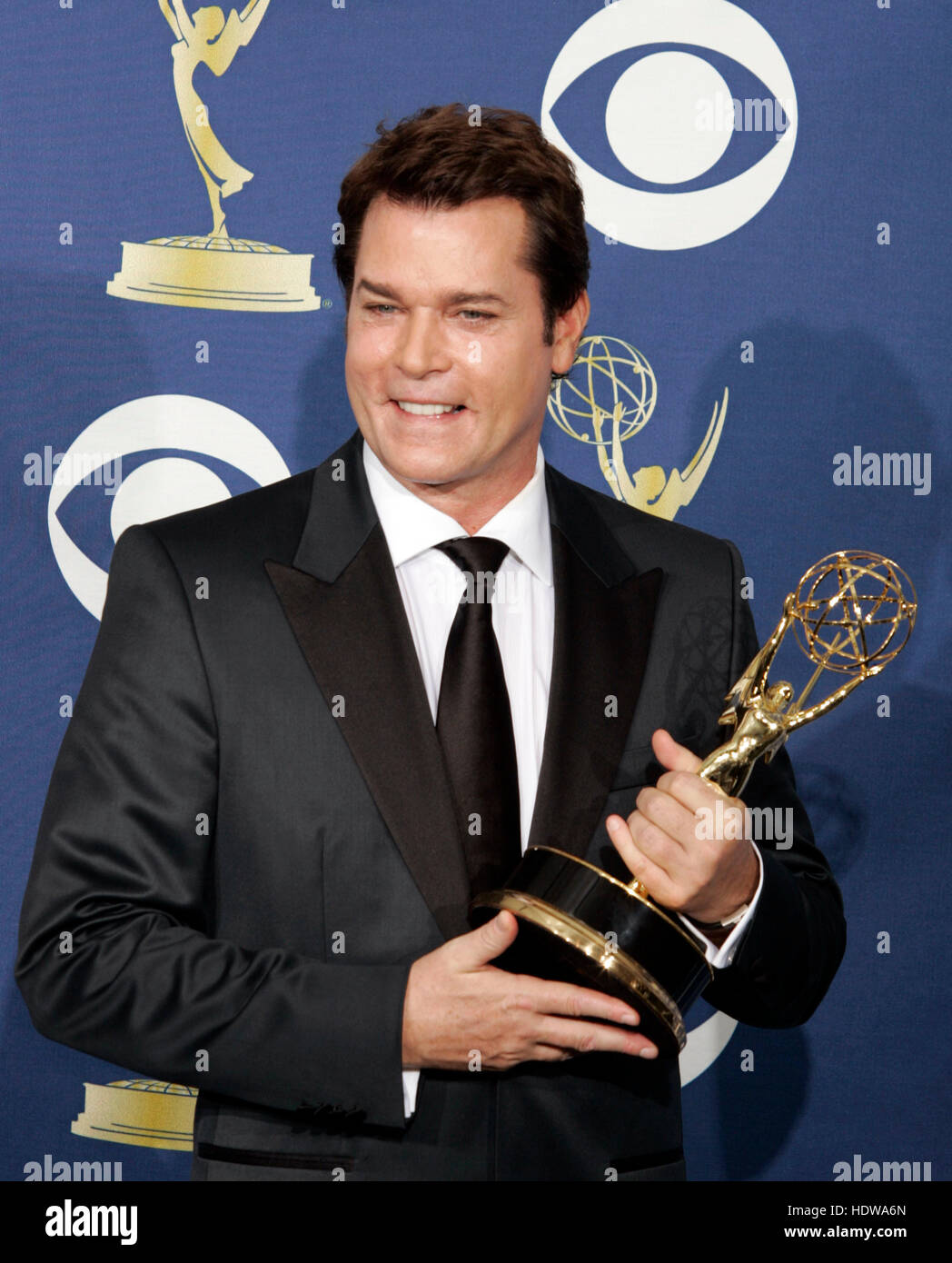 Actor Ray Liotta Holds His Award For Outstanding Guest Actor In A Drama