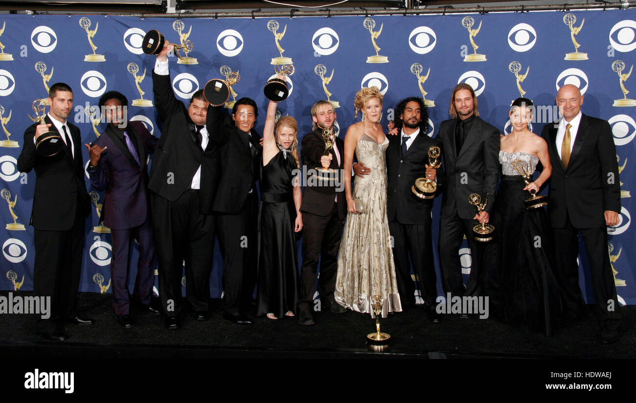 The cast of 'Lost', winner of best drama at the 57th Annual Emmy Awards ...