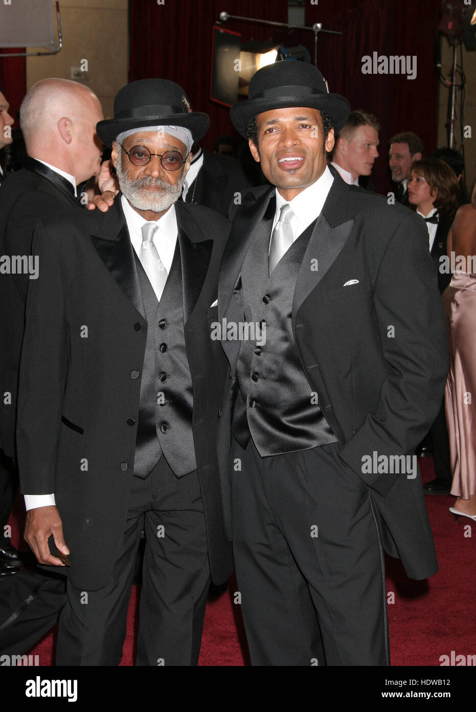 Melvin Van Peebles, left, and Mario Van Peebles arrives at the 77th ...